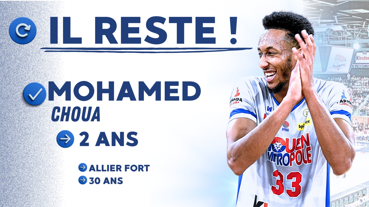 Mohamed Choua va rester Rouennais pour deux saisons supplémentaires ...